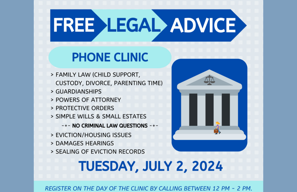 Free Legal Aid Phone Clinics - State of Indiana