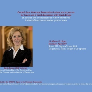 Cornell Law Veterans Association Presents A Discussion With Sarah